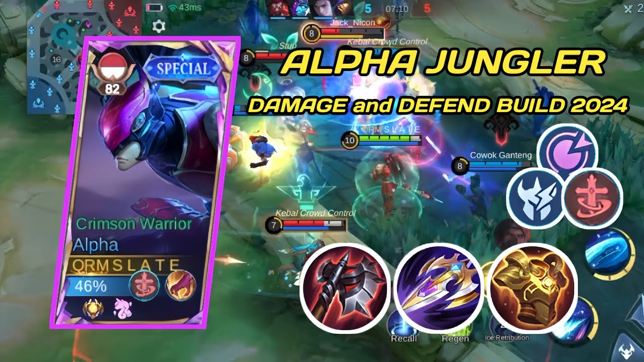 ALPHA JUNGLE OBJECTIVE GAMEPLAY | BUILD ALPHA 2024 JUNGLE | MOBILE LEGENDS ~ MLBB - YouTube