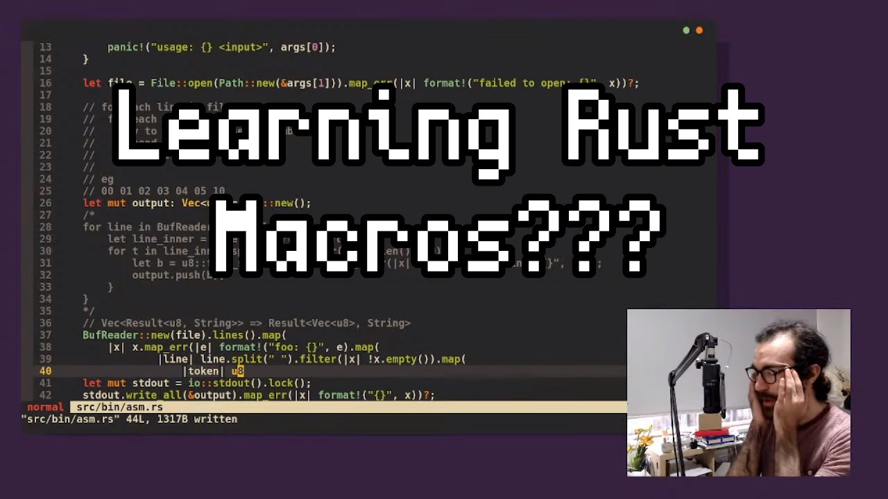 Learning Rust Live | Refactoring And Macros Youtube
