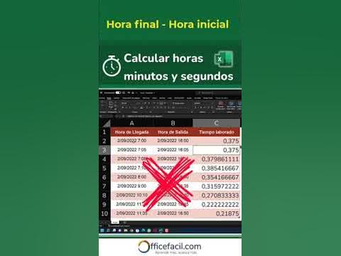 Calcular horas en #Excel ⏱️ | restar horas, minutos y segundos - YouTube