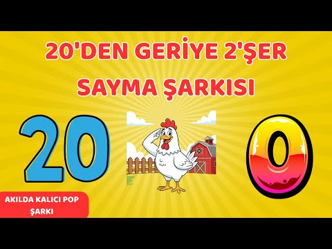 “20’den Geriye 2’şer Sayma Şarkısı 🎵 | Komik Pop Matematik Şarkısı | 1. Sınıf Eğitici Şarkılar”