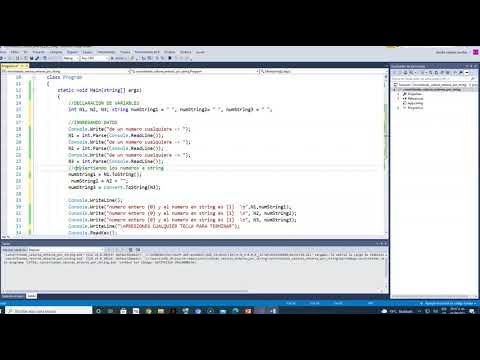 Conviertiendo valor numerico a string - YouTube