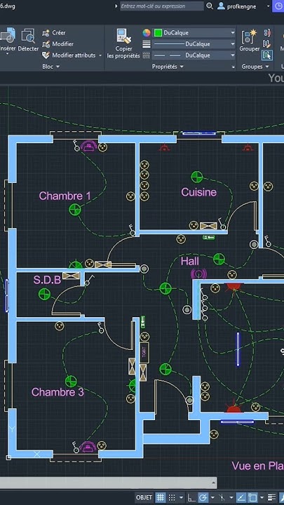 Comment Dessiner Un PLAN De Maison + Électricité Sur AutoCAD #autocad #architecture #design # ...