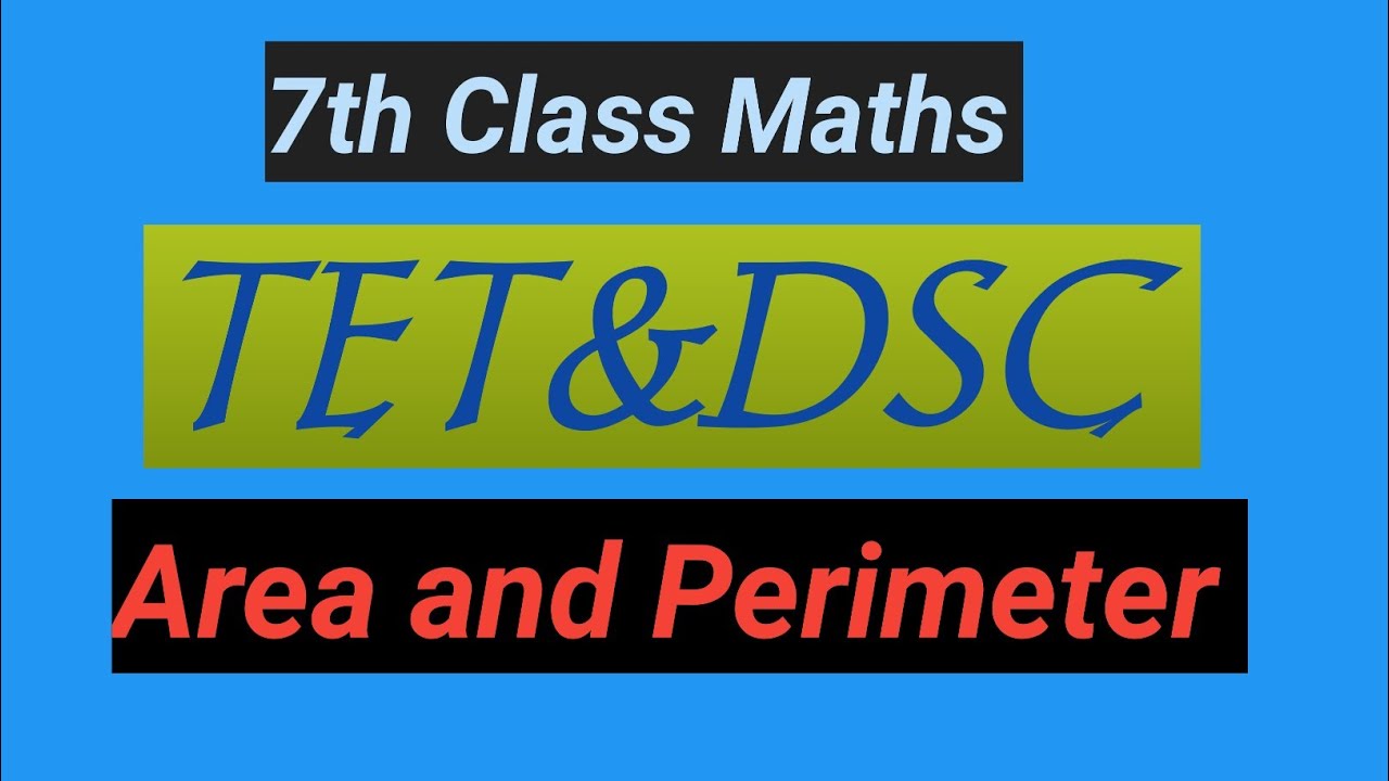 AP&TS 7th class mathematics | Chapter -9 | Area and Perimeter for TET ...
