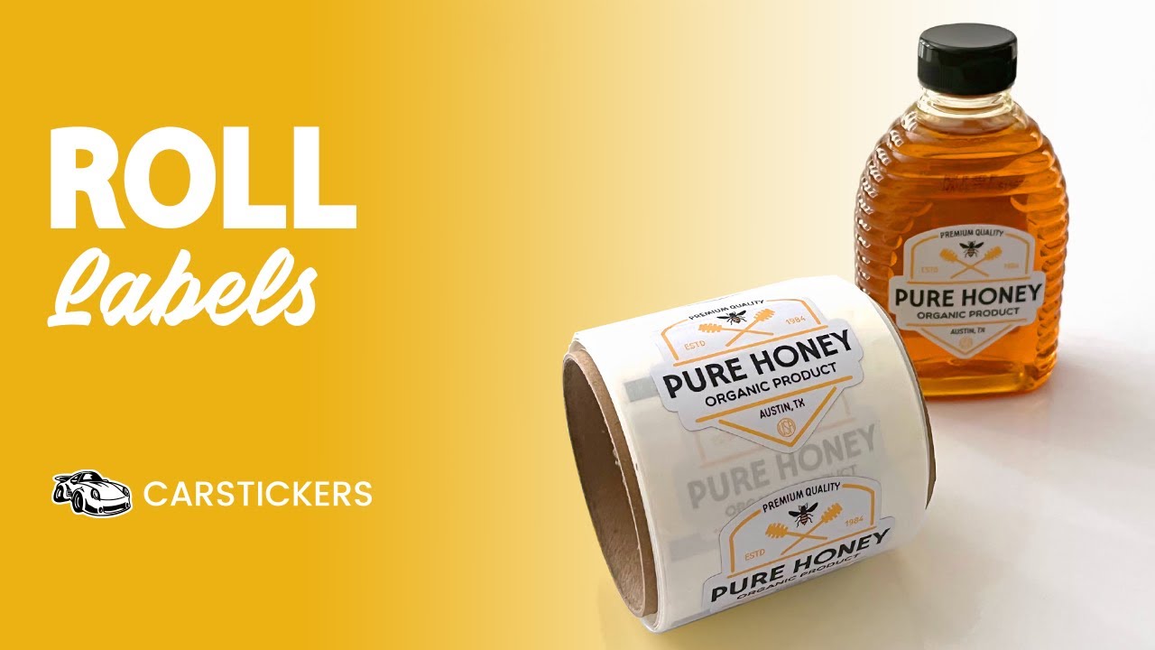 Custom Printed Roll Labels, Sticker Rolls with Your Design - YouTube