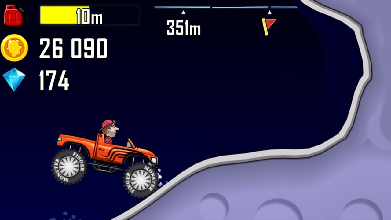 Hill Climb Racing #5 Moon! RACING Game Android iOS gameplay - YouTube