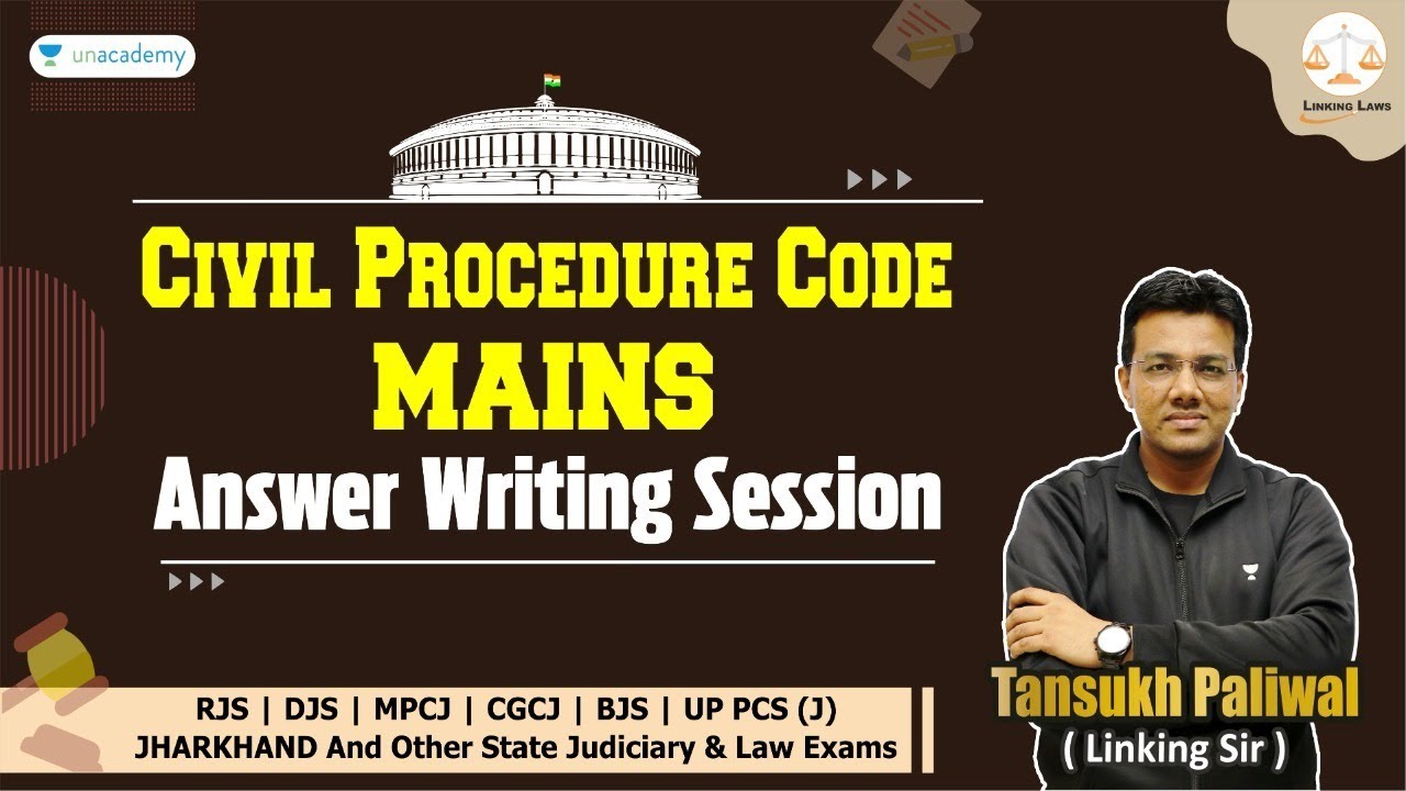 CPC- Mains Answer-Writing Session | Linking Laws | By Tansukh Paliwal ...