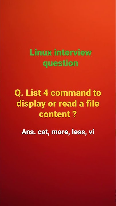linux interview question #linux #devops - YouTube