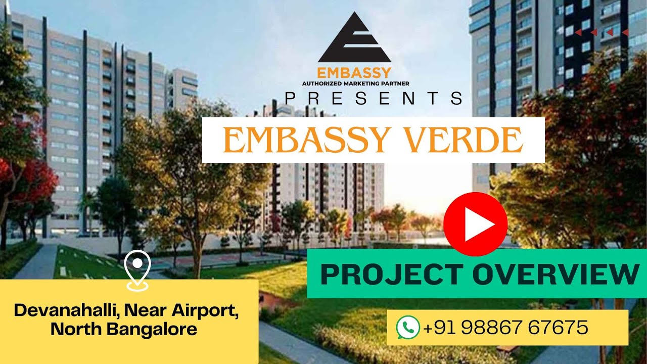 1/2/2.5 & 3 BHK @54 lacs Embassy Verde township development,Embassy ...