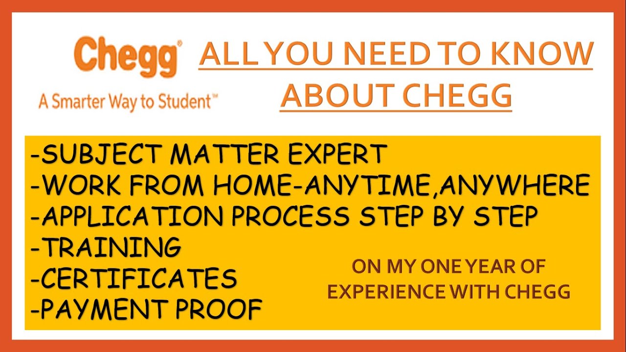 All you need to know about Chegg Experts|Q&A Expert| Subjects ...