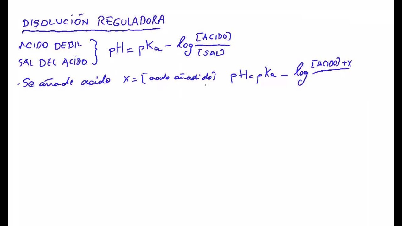 Fórmulas para disoluciones reguladoras de pH - YouTube