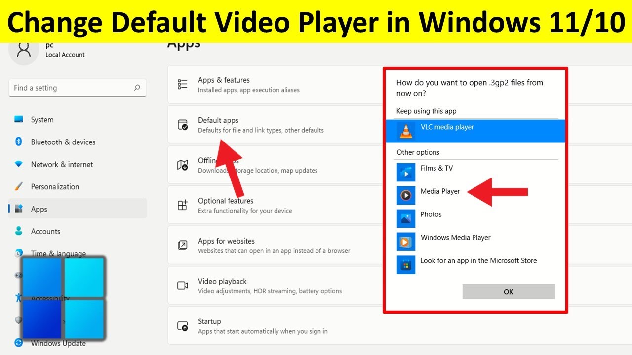 How to Change Default Media Player in Windows 11/10 - YouTube