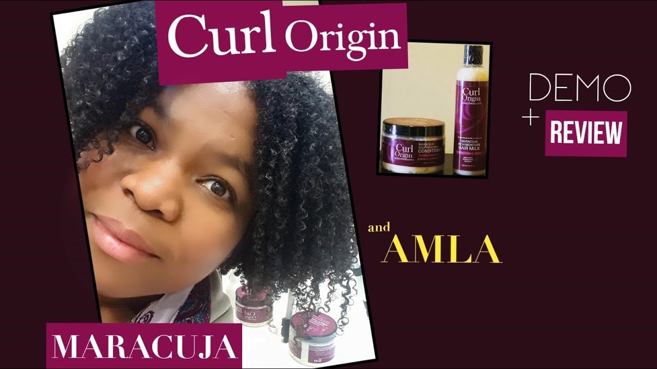 Curl Origin Maracuja & Amla Natural Hair Products for natural hair GROWTH! Demo + Review! - YouTube