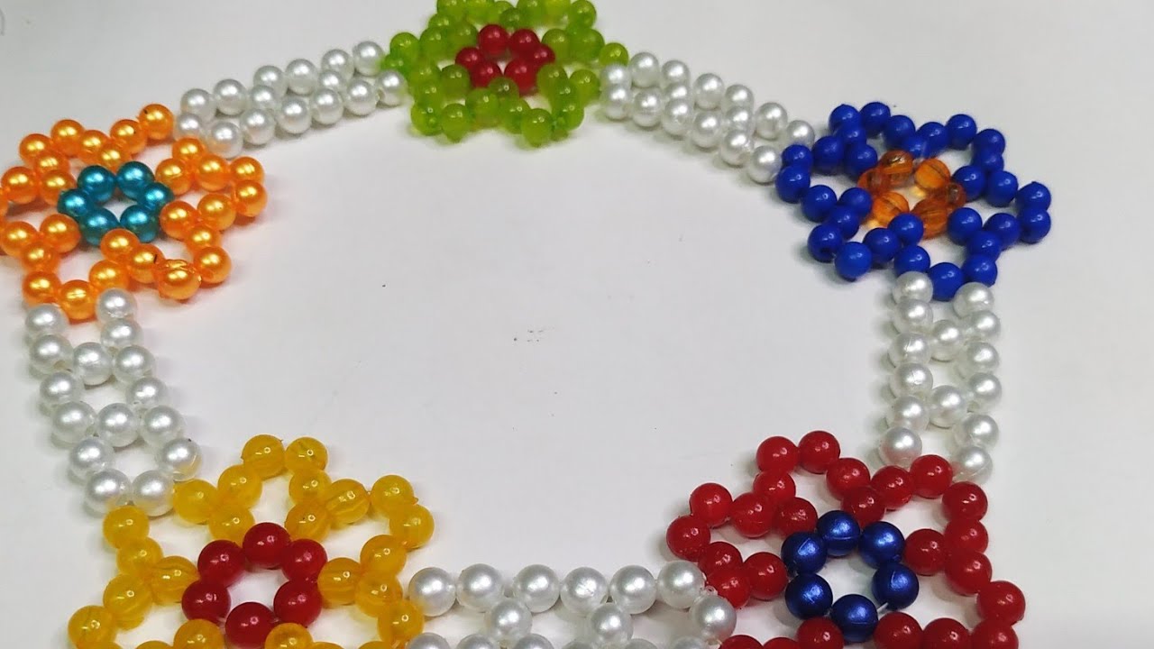 Flower Design|| Beaded Mahirap ||Moti Mahirap Design - YouTube