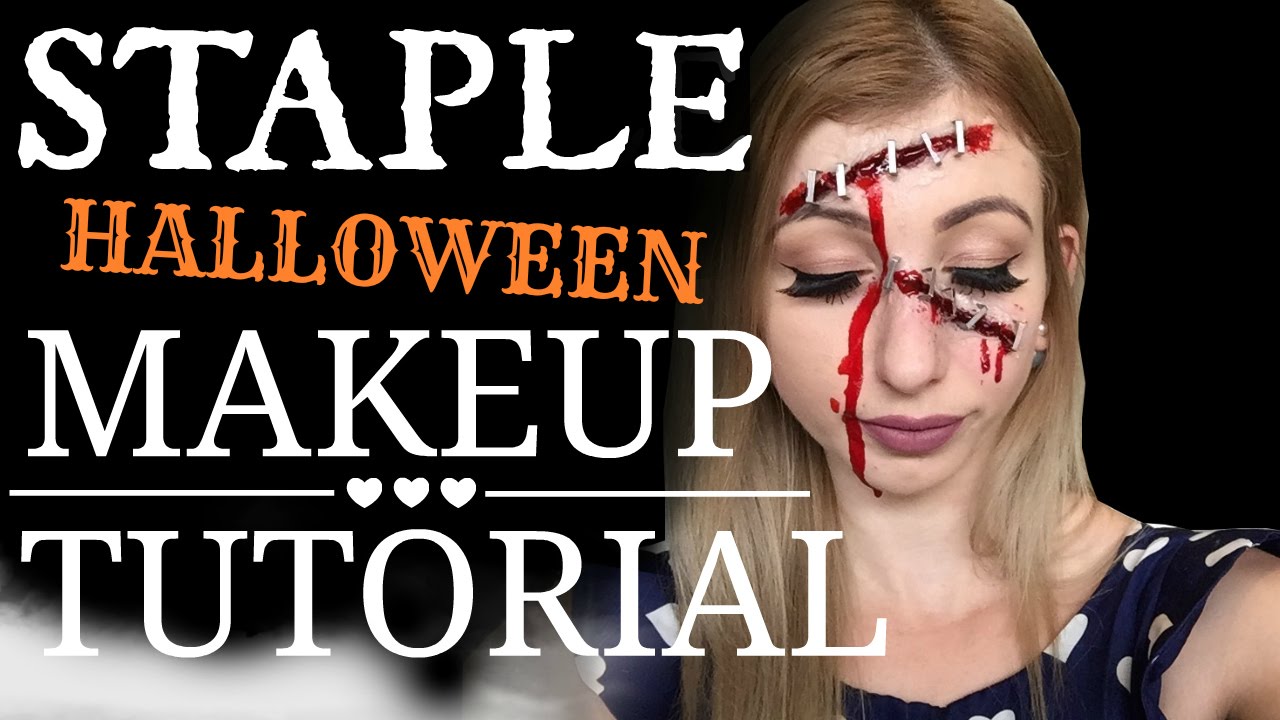 Staple Halloween Makeup Tutorial *2015* - YouTube