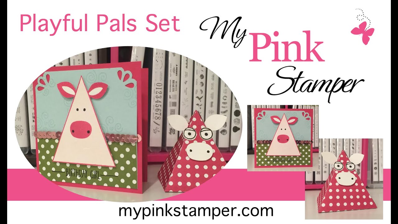 Stampin' Up's Playful Pals Piggy Card & Box - Episode 441 - YouTube