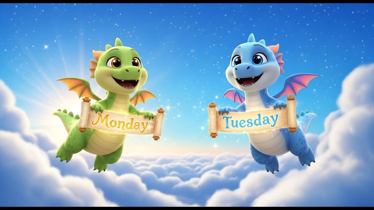 Flying Dragons Teach Days of the Week 🐉 | Learn Days for Kids ...