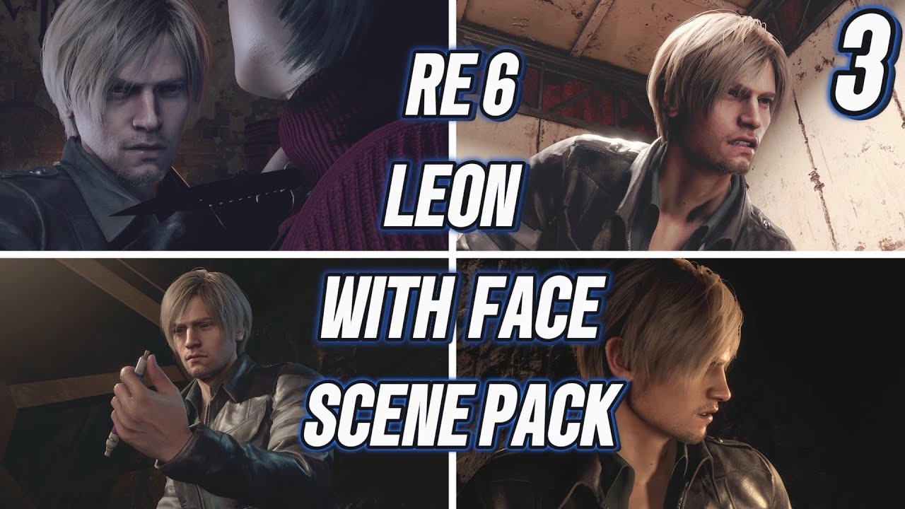 Resident Evil 4 - Re 6 Leon With Face - Scene Pack (3) - YouTube