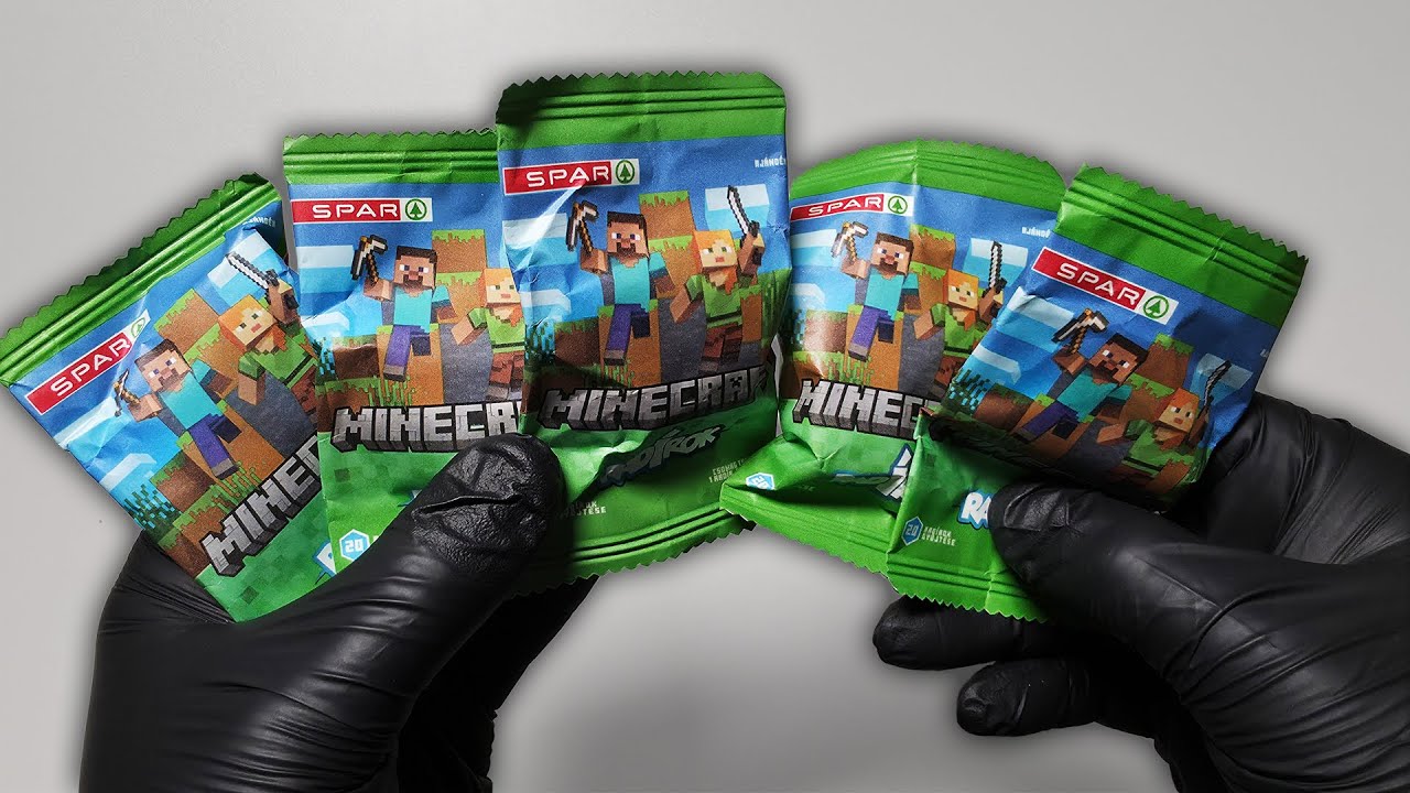 Spar Minecraft Eraser Gum Figurines - 5x Unboxing - YouTube