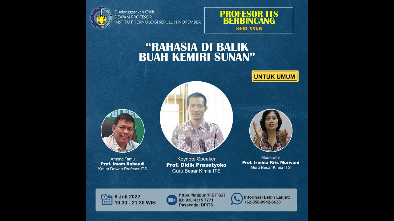 RAHASIA DIBALIK BUAH KEMIRI SUNAN OLEH PROF. DIDIK PRASETYOKO GURU ...