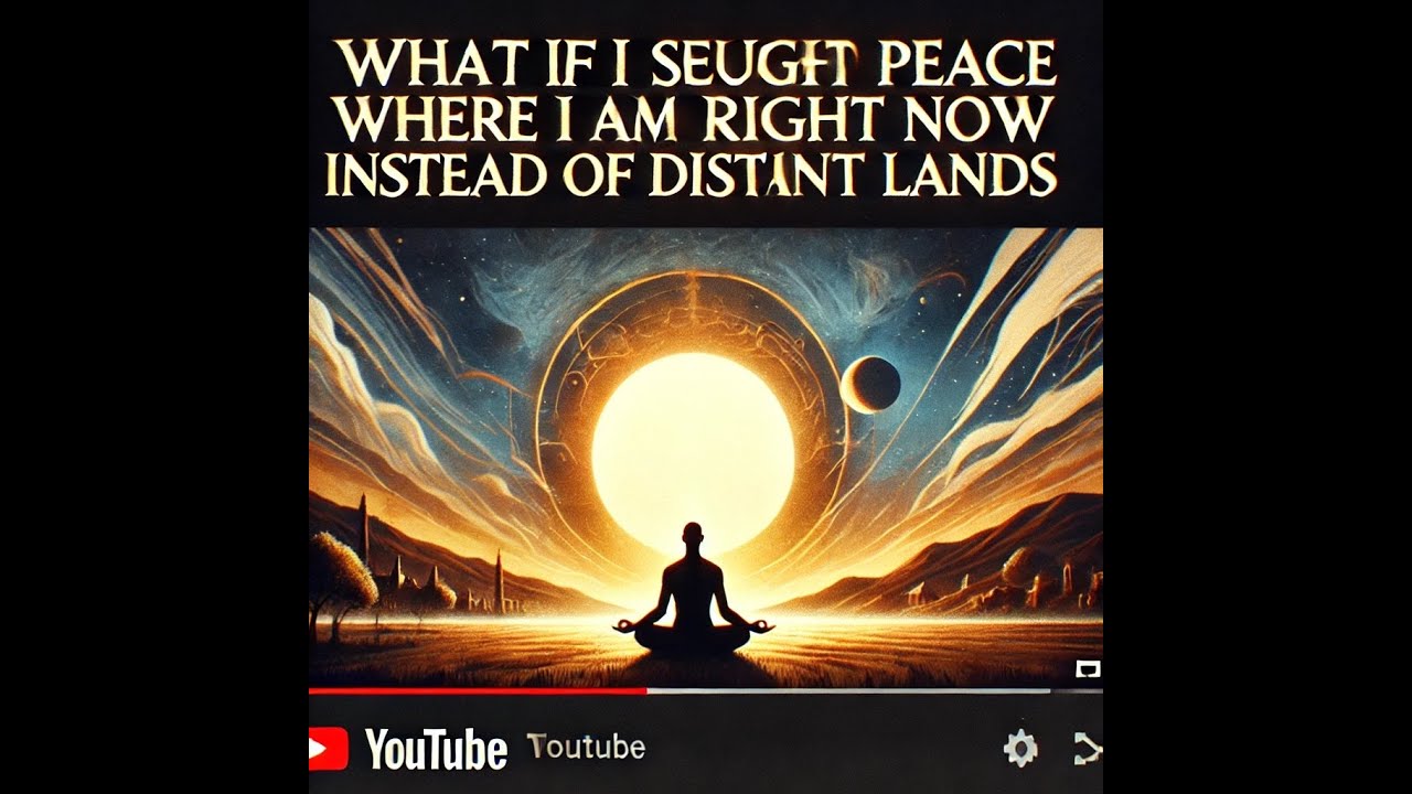 What If I Sought Peace Where I Am Right Now? | Stoic Wisdom to Stop ...