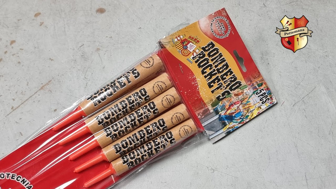 Bombero Rockets - Pyro Valencia 5st Vuurpijl Vuurwerk - YouTube