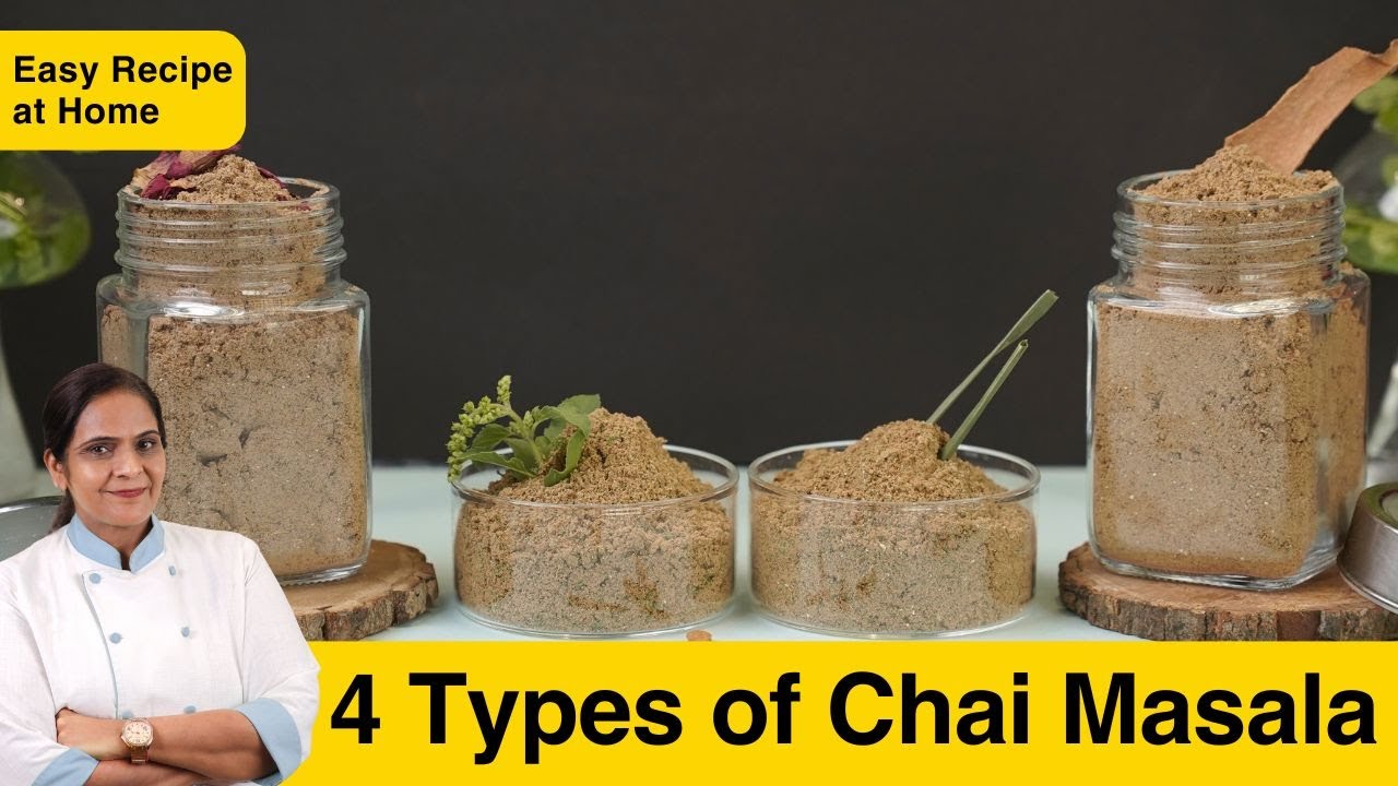 4 Types Of Chai Masala चाय मसाला पाउडर How to Make Chai Masala At Home ...