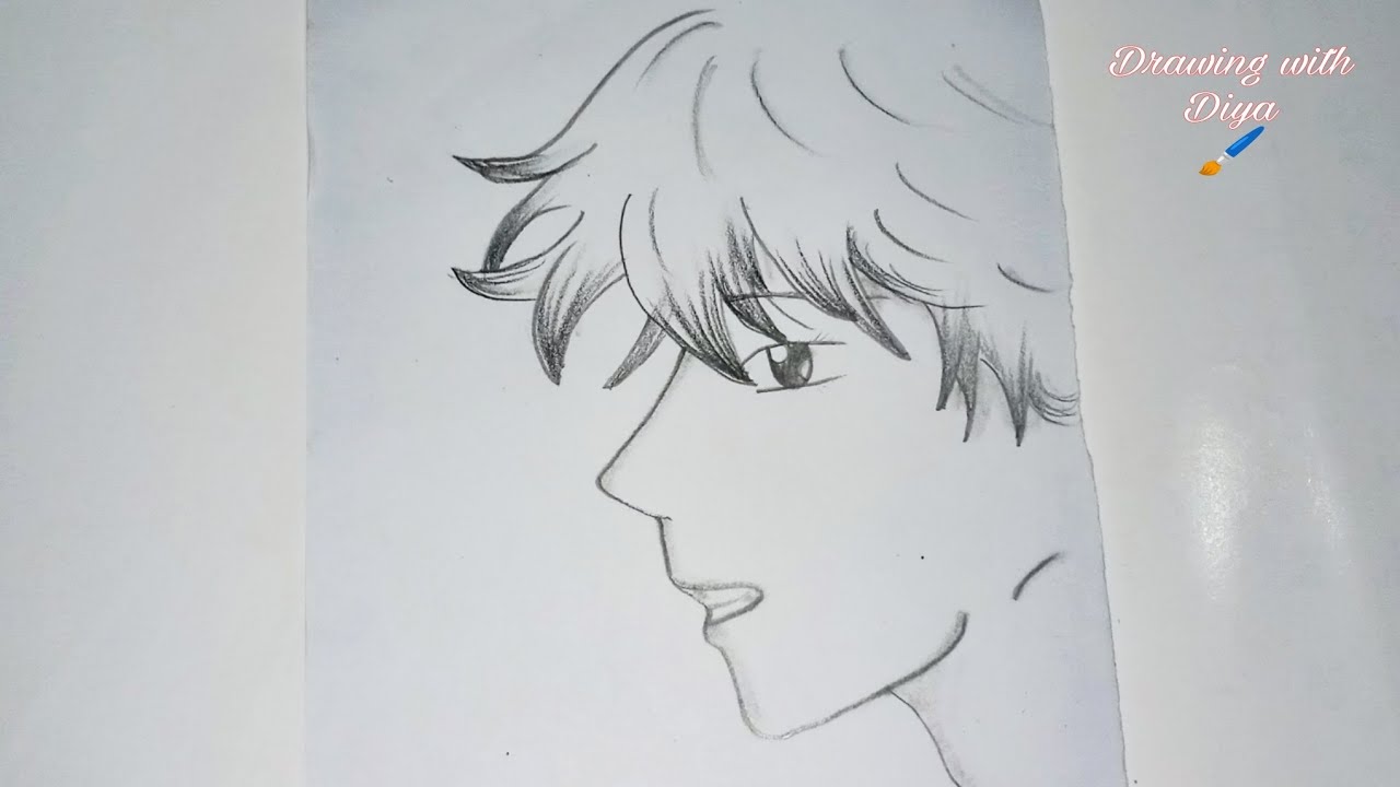 How to draw anime side face| Anime side face drawing | Drawing with ...