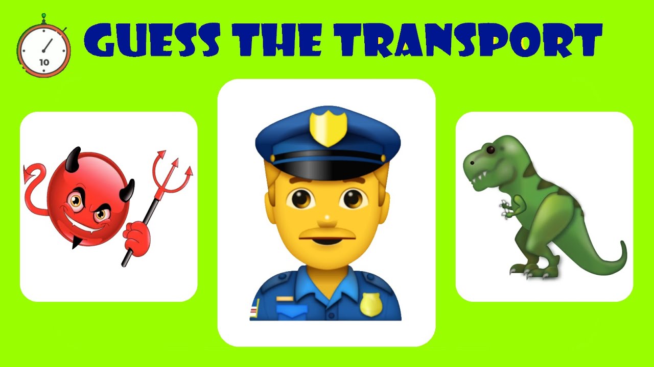 Guess The Transport By Emoji || Emoji Quiz # 4 - YouTube