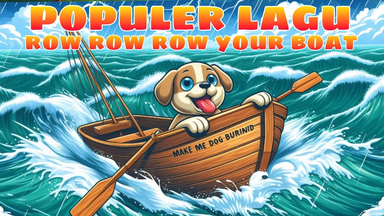 Row row row your boat & Kids song ( dog version ) simple song Nursery ...