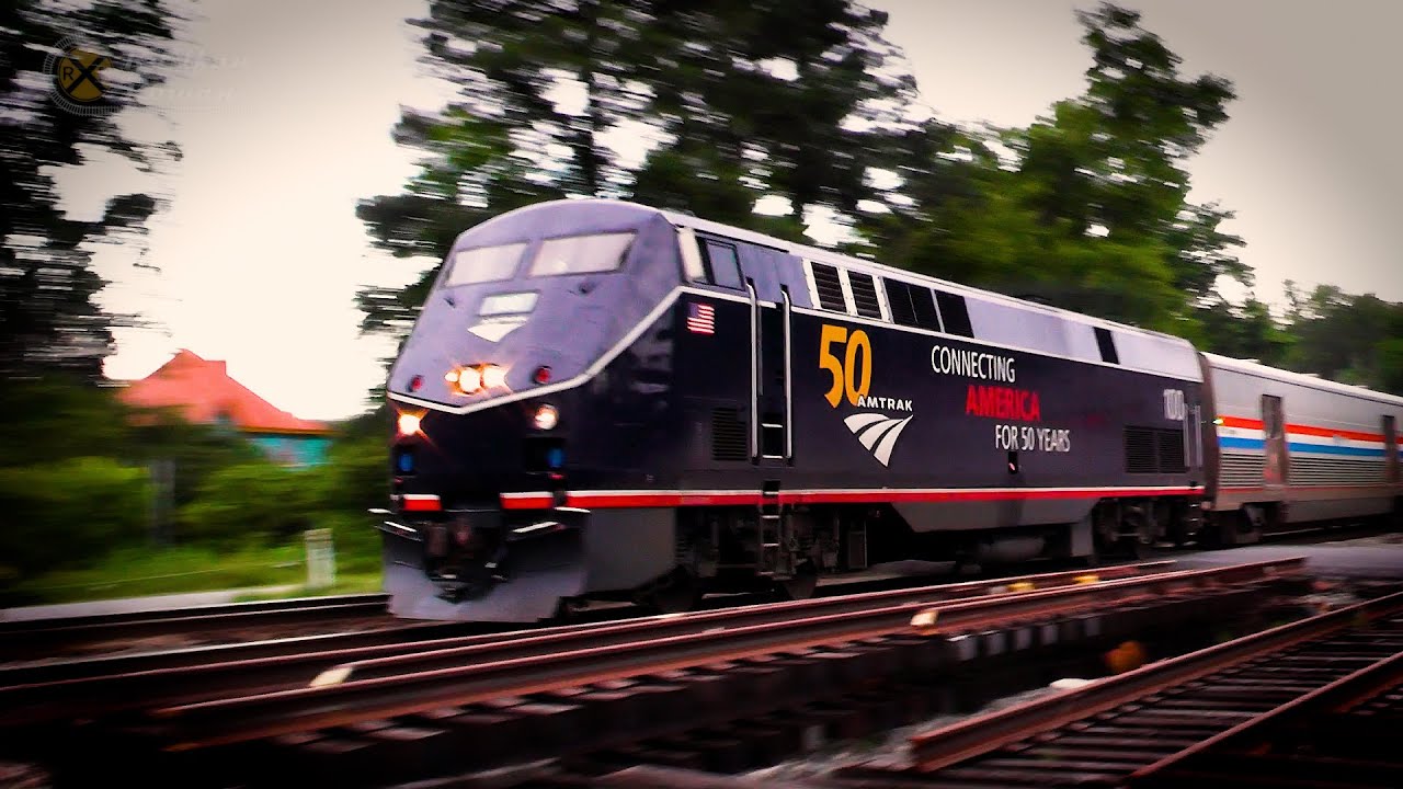 Amtrak's 50th Anniversary Commemorative Unit #100 "Midnight Blue" at ...