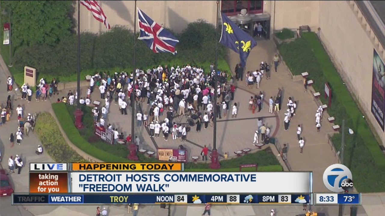 Freedom Walk kicks off in Downtown Detroit - YouTube
