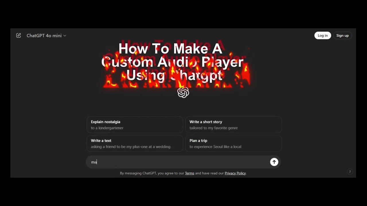 How to make a custom audio player using ChatGPT - YouTube
