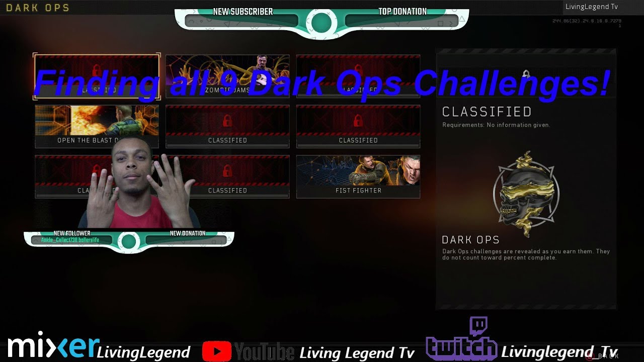 Call of Duty Blackout Dark ops Challenge 1 out of 9! - YouTube