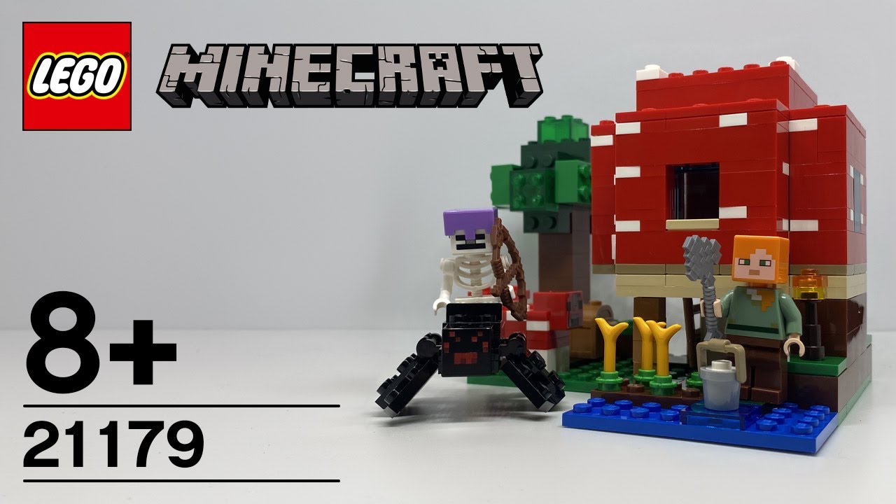 Building The LEGO Minecraft Set #21179 "The Mushroom House" - YouTube