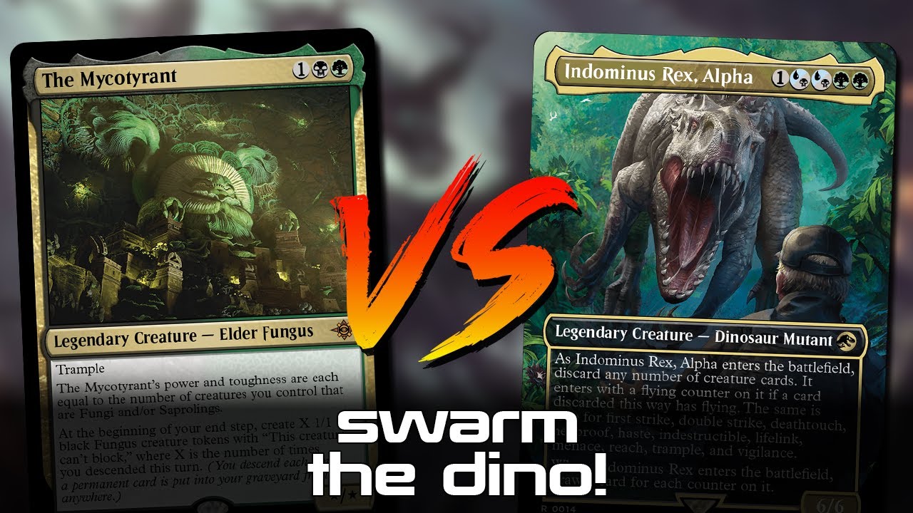 1v1 Commander MTG Game | The Mycotyrant vs Indominus Rex Alpha ...