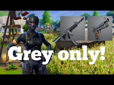 Gray only challenge in fortnite battle royale! - YouTube