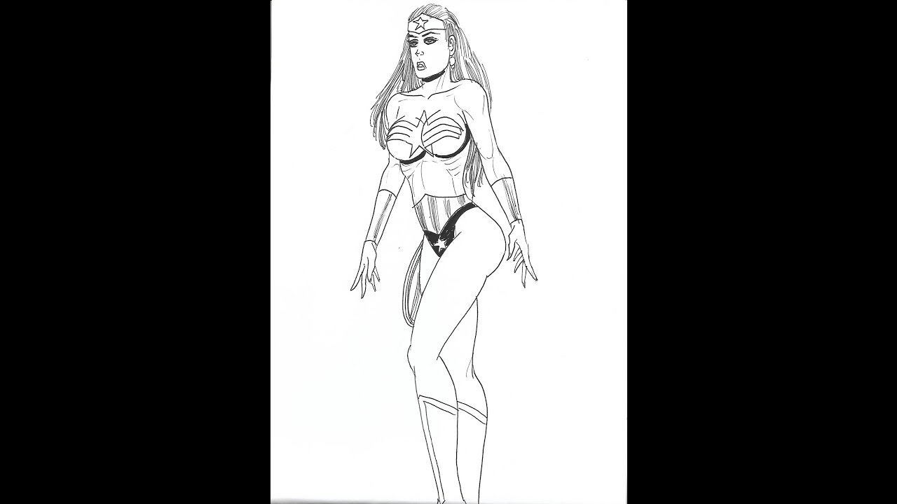 How To Draw A Sexy Girl Como Dibujar Una Chica Sexy Dibujando La Mujer Maravilla Youtube