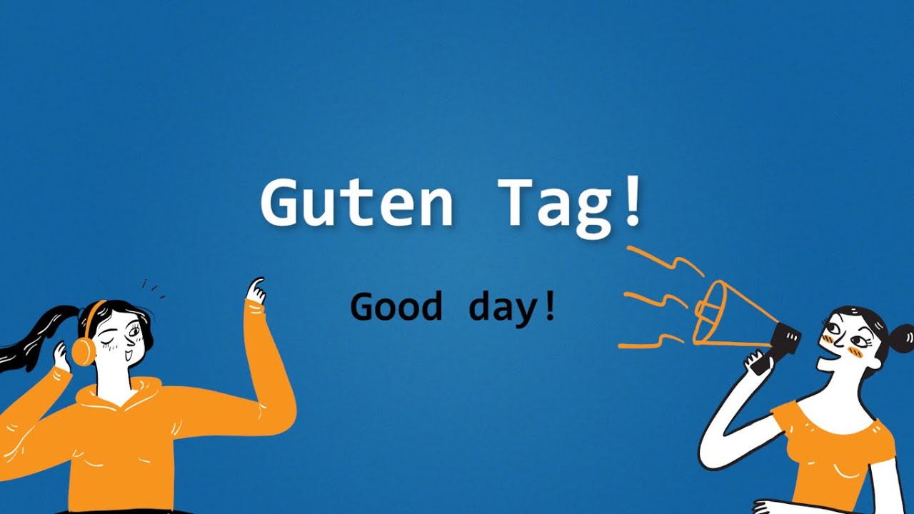German vocabulary practice for beginners A1.1 - Lesson 1.1 - Guten Tag ...