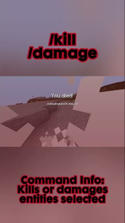 How to use the /kill and /damage commands in Minecraft Bedrock # ...