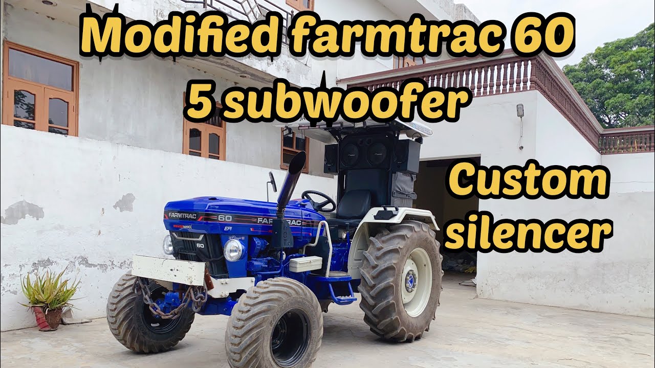 Modified farmtrac 60 || 60000₹ music system || 5 subwoofer ultimate ...