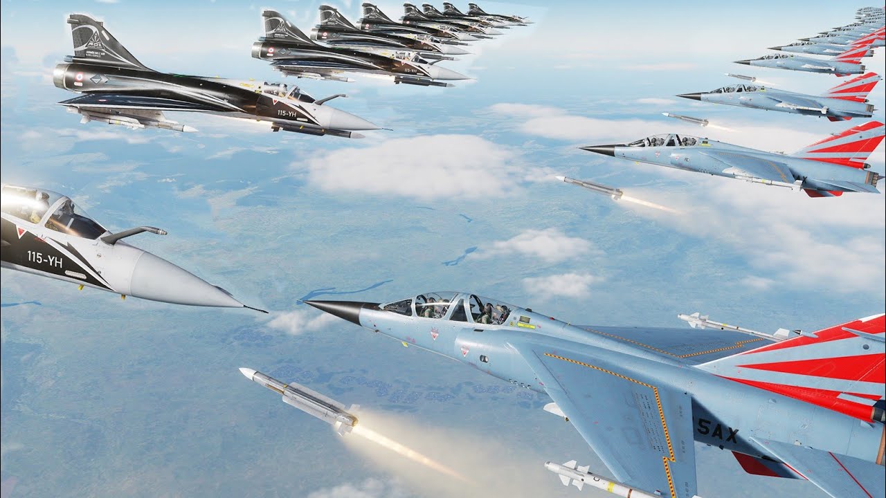 US Mirage F1B, China M-2000C Planes Fight - 20 Vs 20 | Fighting ...