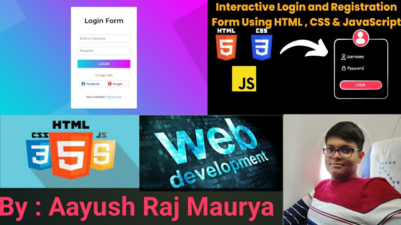 Login Form using HTML, CSS, JavaScript | How to make Login Form using ...