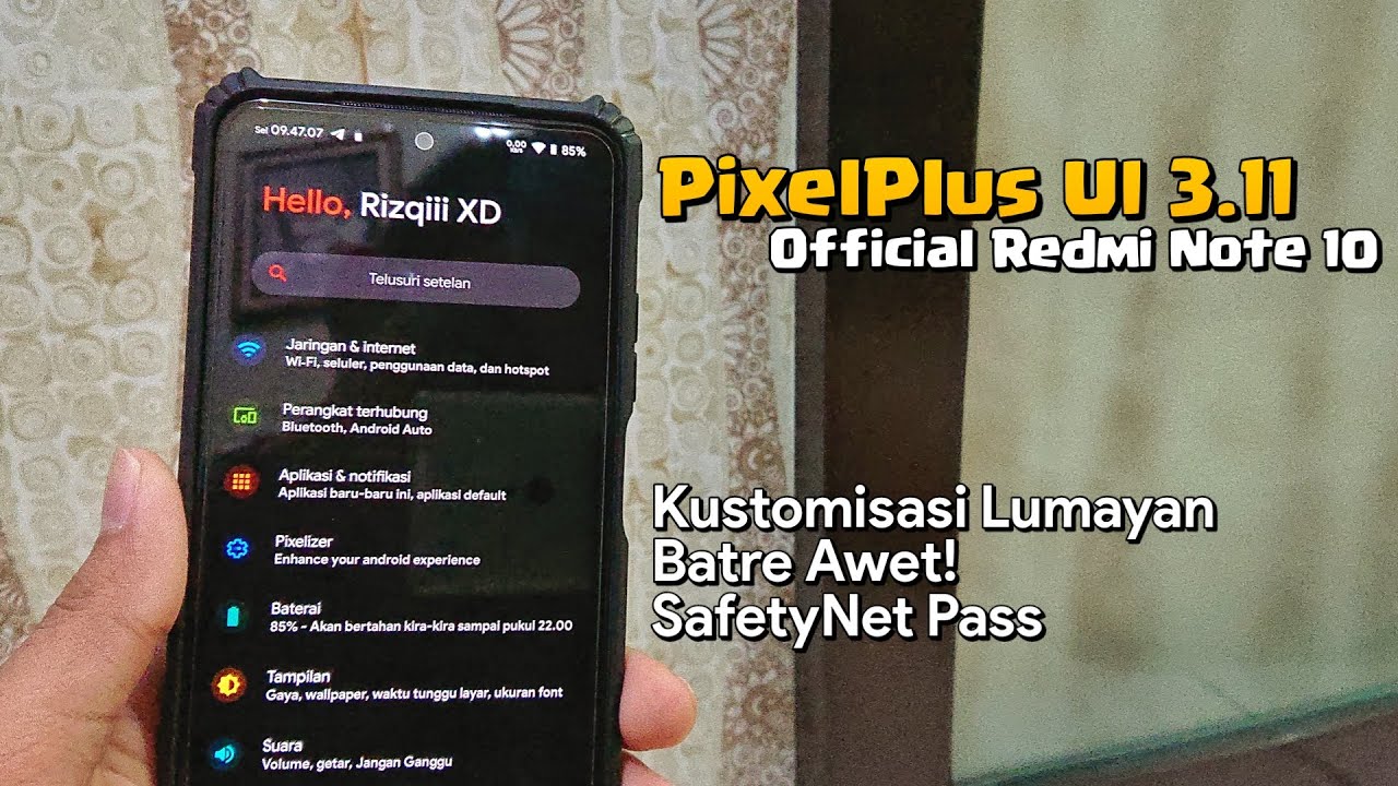 Review Custom ROM PixelPlus UI 3.11 Redmi Note 10 - Batre Awet Nih! - YouTube