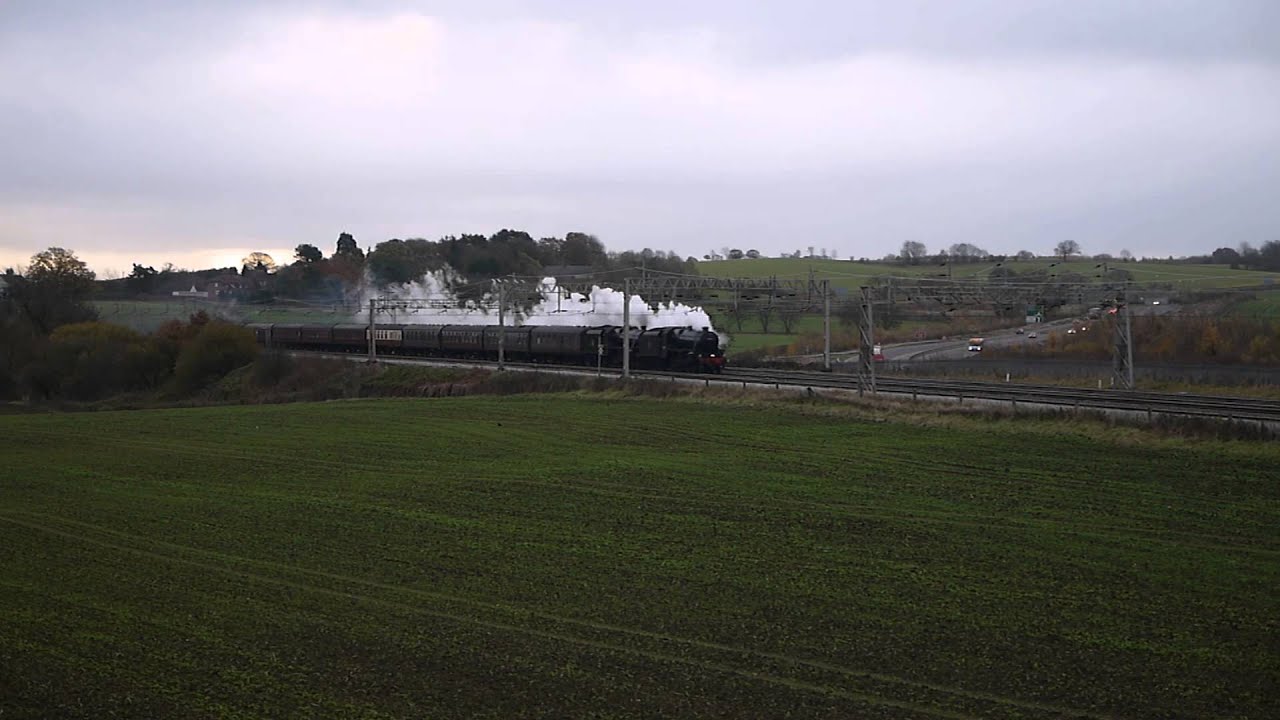 LMS Class 5MT Black 5s 44871 & 45407 Double Head the Cathedrals Express ...