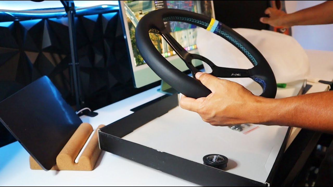 upgrade my driving simulator with new custom wheel #racing - YouTube