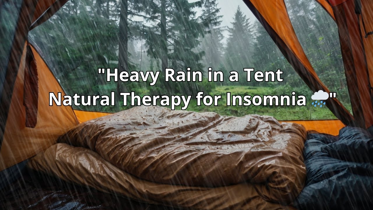 Heavy Rain in a Tent Best Sleep Aid for Sleep Disorders - YouTube