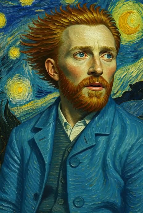Van Gogh's Stare: AI Reimagines the Masterpiece 🤯 #art - YouTube