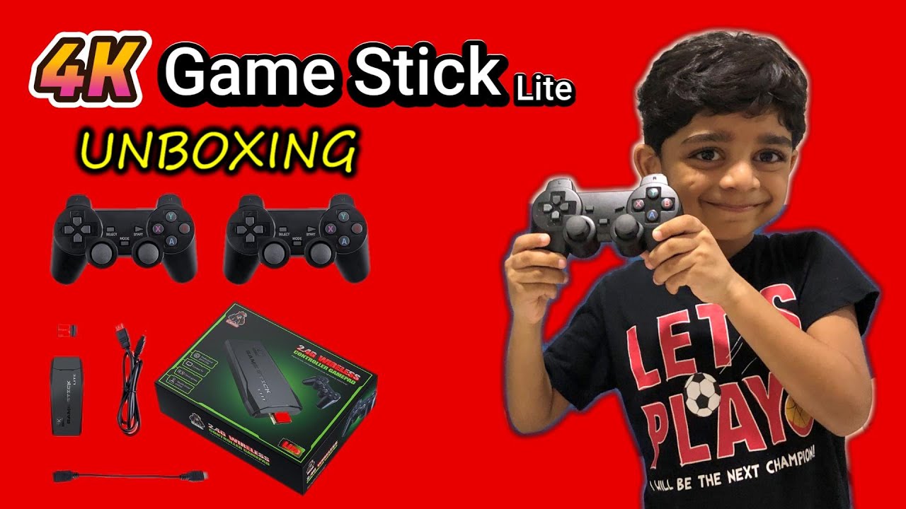 4K Game stick Lite Unboxing || 64G Game Stick Built-in 10000 Games ...