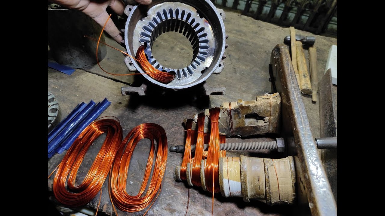 0 75 hp motor coil rewinding, single phase motor winding, electric ...