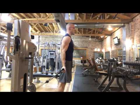 Alternating cable curl - YouTube